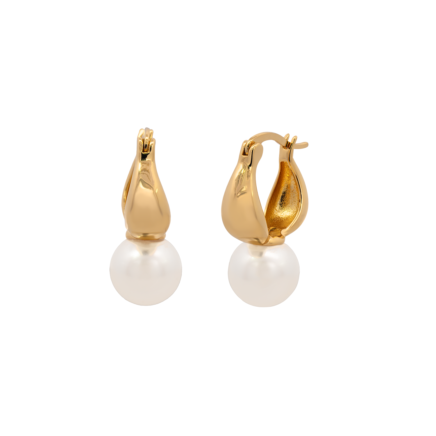 Gold Dara Pearl Huggies – By Invite Only