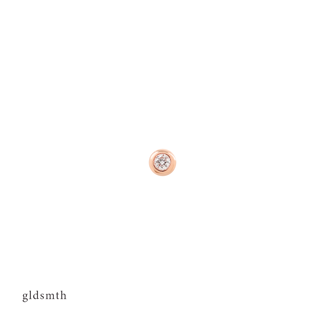 14k Rose Gold Diamond Stud (Single) – By Invite Only